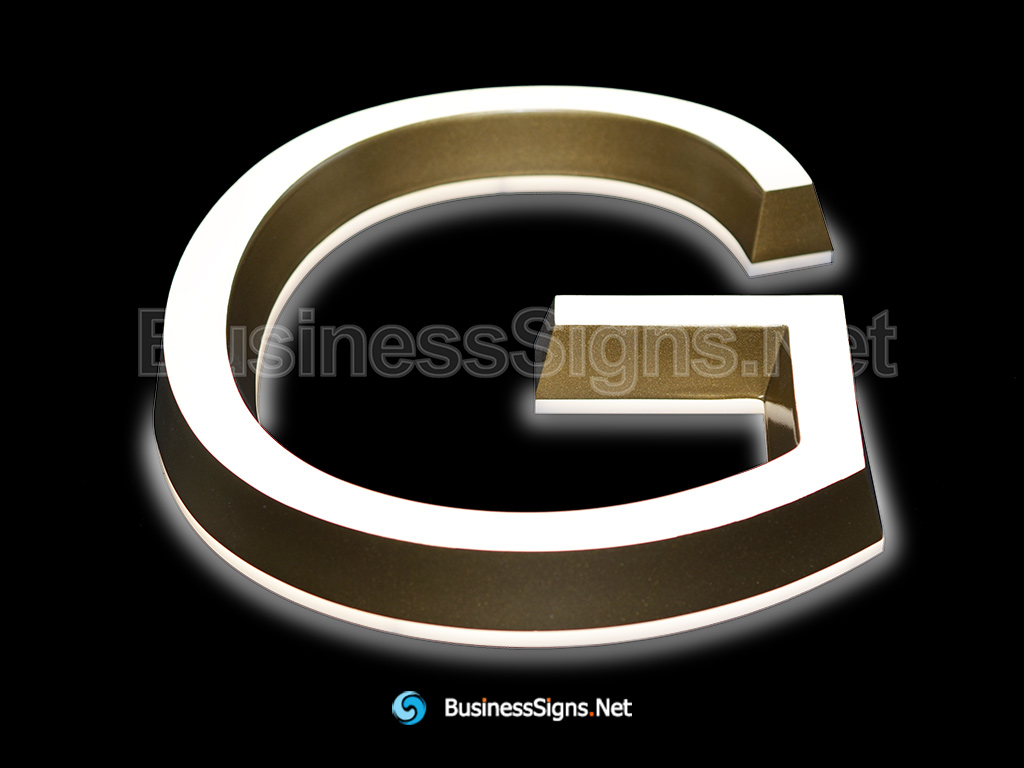 3D LED Double-sided-lit Business Signs With Painted CNC Engraved ...