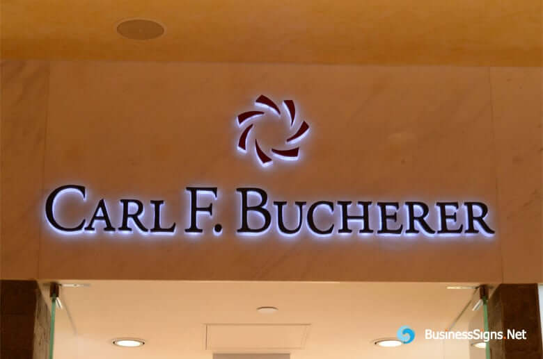 3D LED Side-lit Business Signs With Painted Stainless Steel Surface